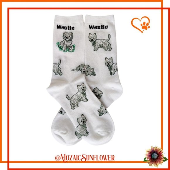 C&T Socks | Accessories | West Highland Terrier Westie Dog Breed Cotton ...